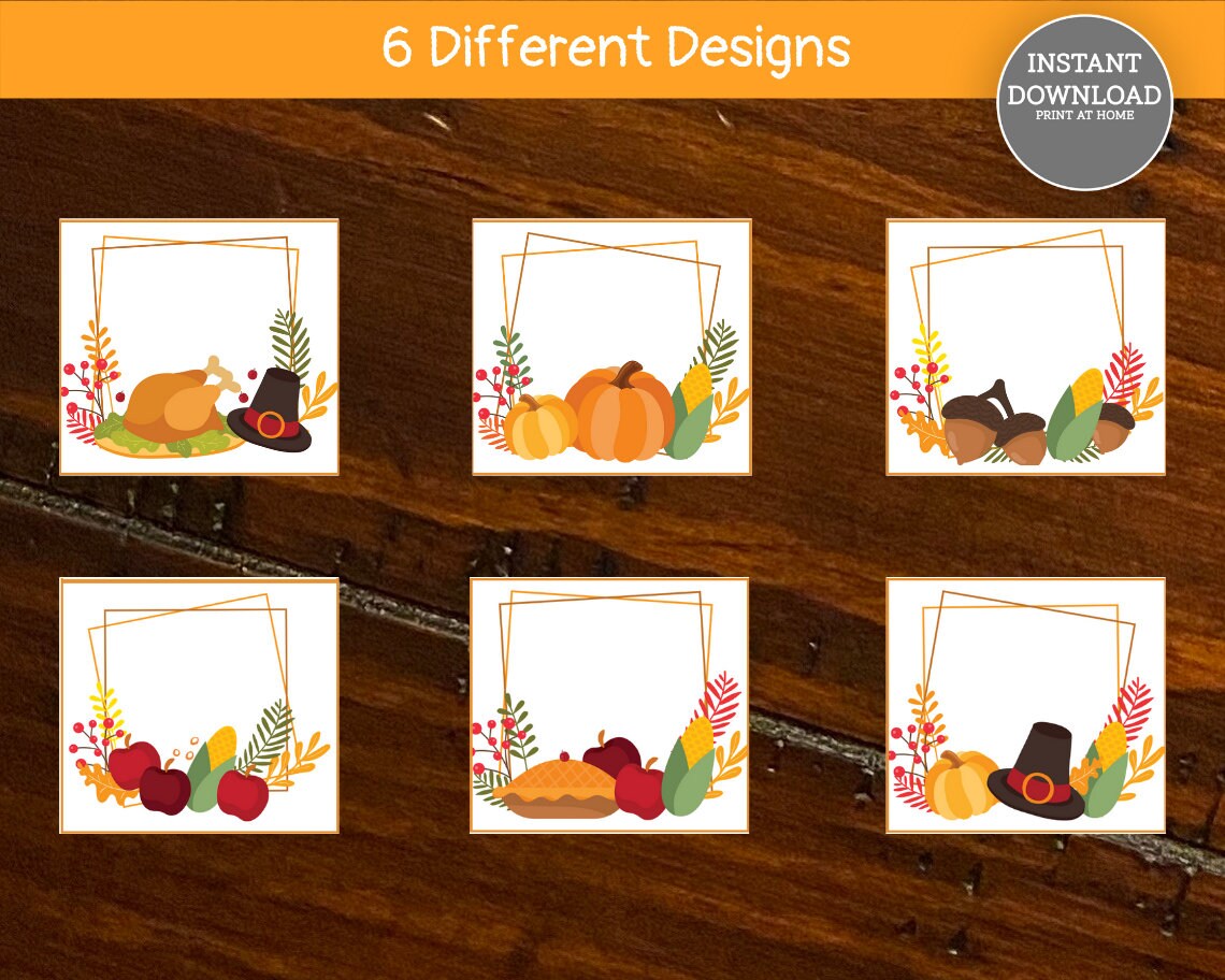 Thanksgiving Name Cards Thanksgiving Dinner Table Place - Etsy