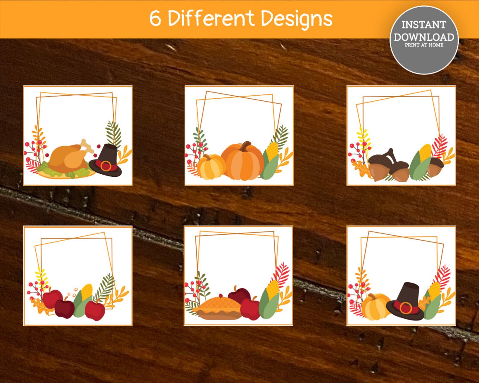 Thanksgiving Name Cards Thanksgiving Dinner Table Place - Etsy