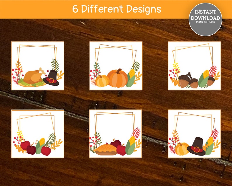 Thanksgiving Name Cards Thanksgiving Dinner Table Place - Etsy