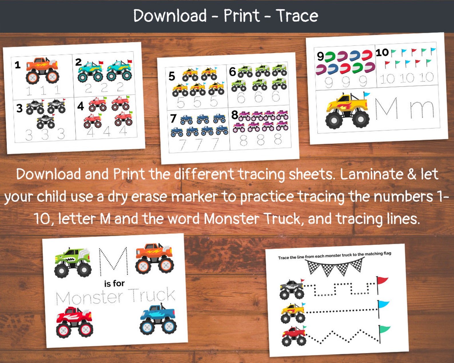 Monster Truck Activity Book Monster Truck Games Preschool Busy - Etsy