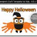 Owl Handprint Craft, Halloween Printable, Happy Halloween Owl Handprint ...