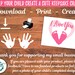 I Love You Valentines Day Pink Handprint Art Template - Etsy