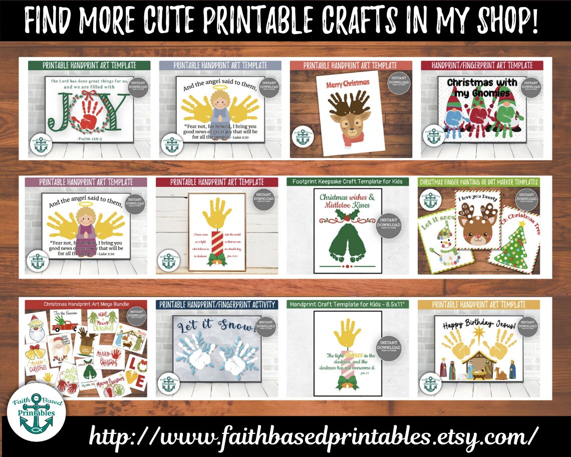 Christmas Nativity Handprint Craft Nativity Scene Happy - Etsy