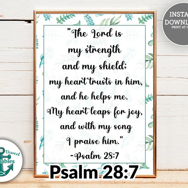 Psalm 28 7 - Etsy