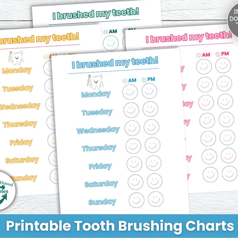 Tooth Brushing Chart - Etsy