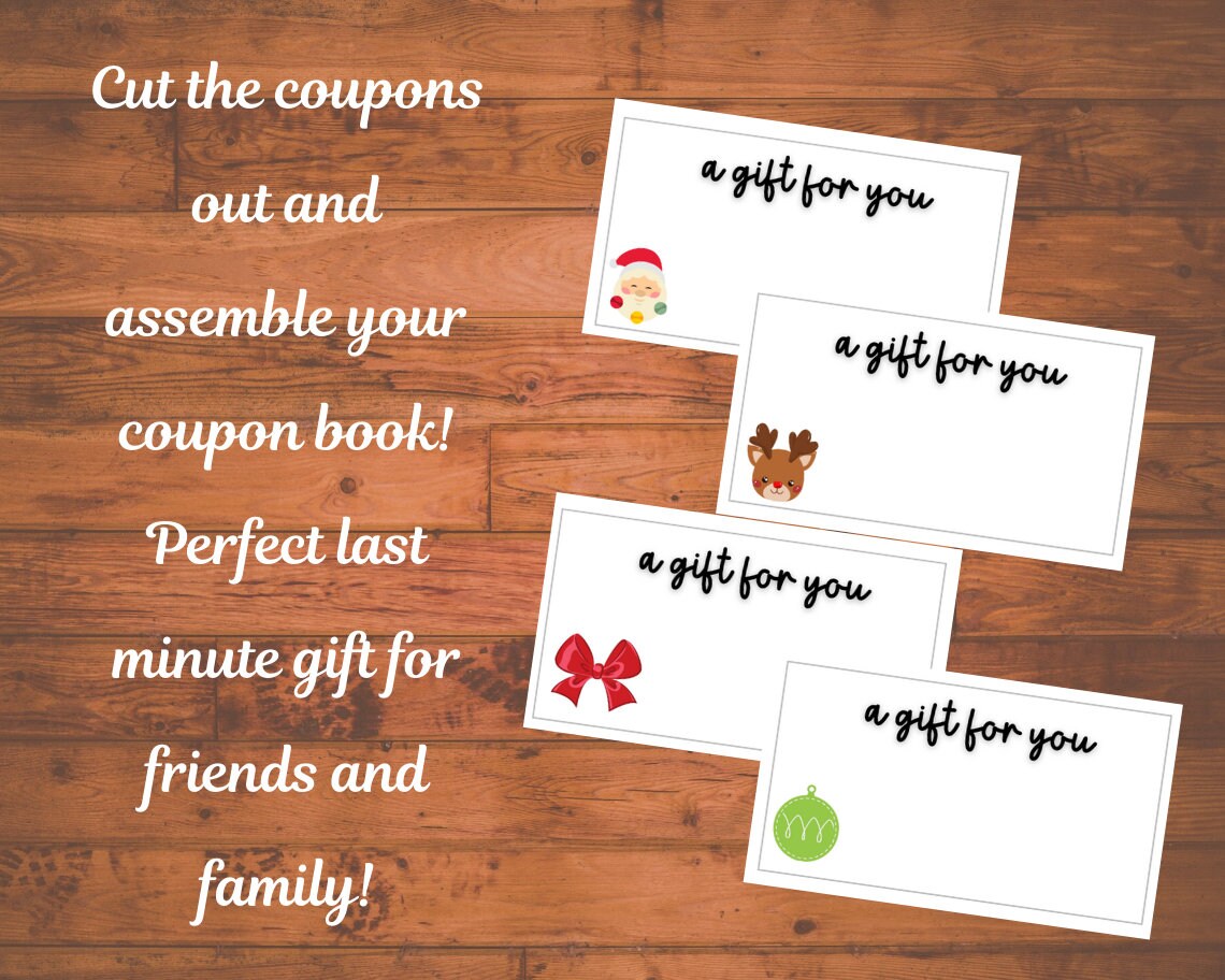 Printable Christmas Coupon Book Template Blank Coupons | Etsy