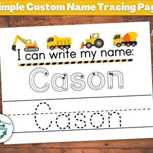 Custom Name Tracing Sheet Handwriting Practice Personalized ...