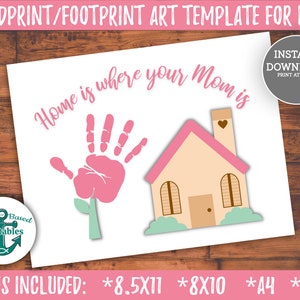 Home is Where Your Mom is Mothers Day Handprint Art Mother's Day ...