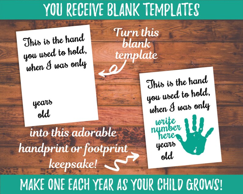Printable Handprint Keepsake Bundle This is the Hand You Used | Etsy
