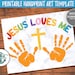 Jesus Loves Me Printable Handprint Craft Christian Homeschool - Etsy