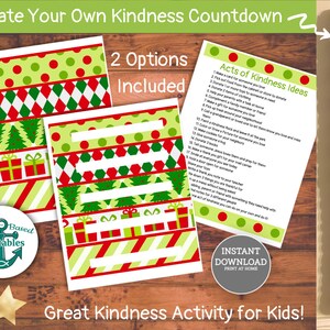 Printable Christmas Kindness Countdown for Kids Printable Advent ...