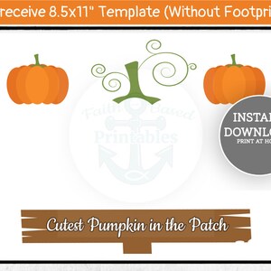 Cutest Pumpkin in the Patch Footprint Craft, Halloween Kid Craft, Fall ...