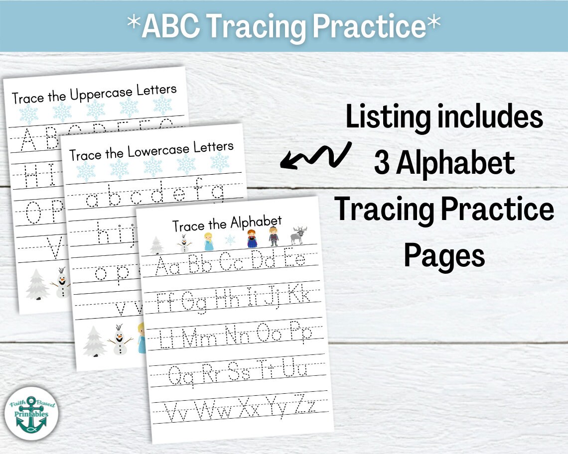 Printable Tracing Worksheets Handwriting Bundle Alphabet - Etsy