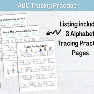 Printable Tracing Worksheets Handwriting Bundle Alphabet Number Letter ...