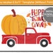 Thanksgiving Handprint Craft for Kids Red Truck Pumpkin Craft Happy ...