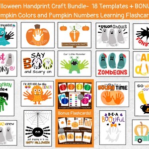 Halloween Handprint Craft Mega Bundle Ghost Handprints Boo Handprint ...