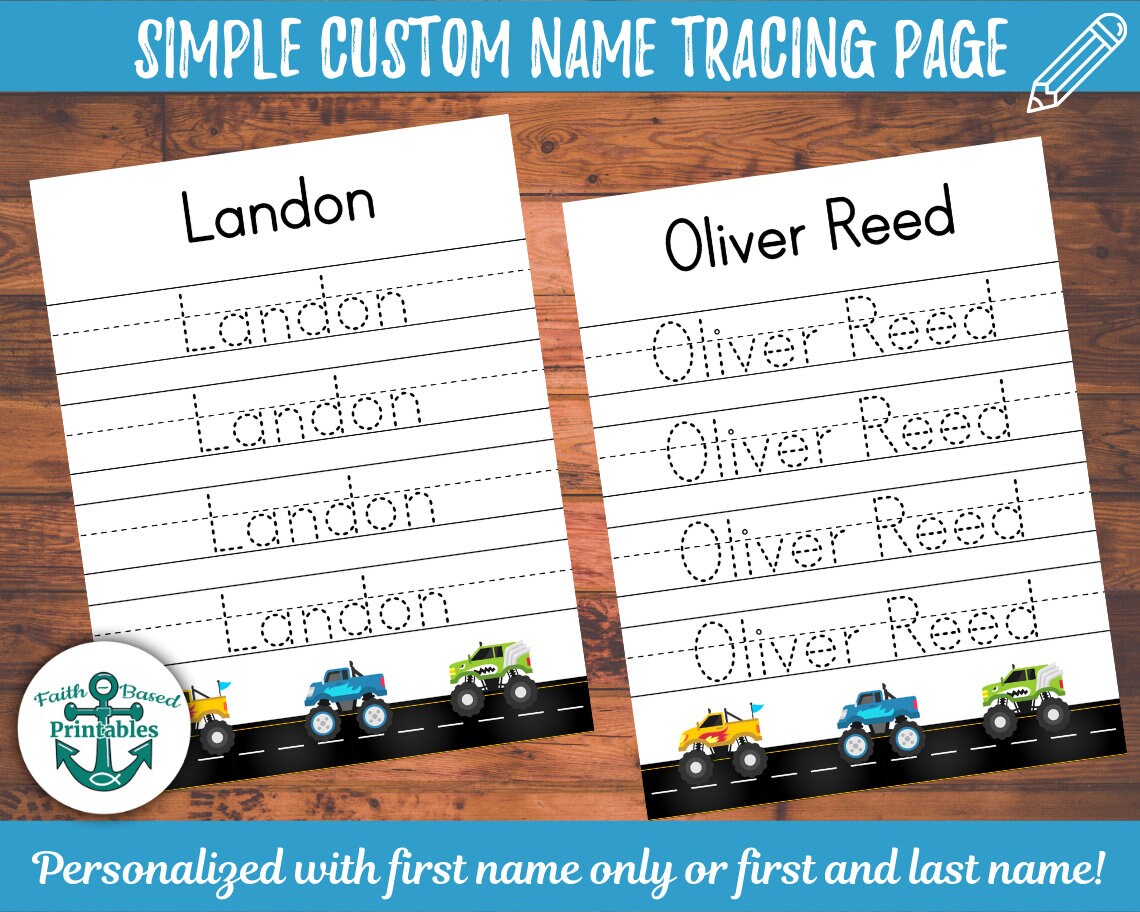 Custom Name Tracing Sheet Handwriting Practice Personalized - Etsy