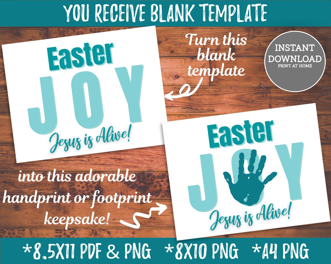 Easter Handprint Art Jesus is Alive Christian Homeschool Printable ...