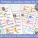 Lunch Box Notes for Kids Printable Lunchbox Note ABC Animal Words ...