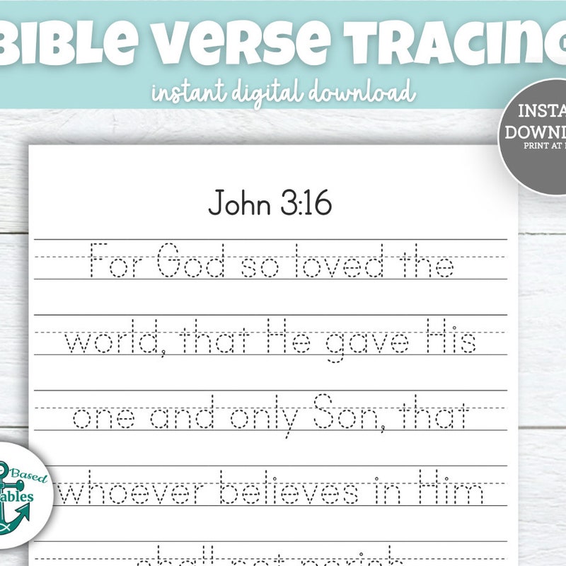 John 3:16 Coloring - Etsy