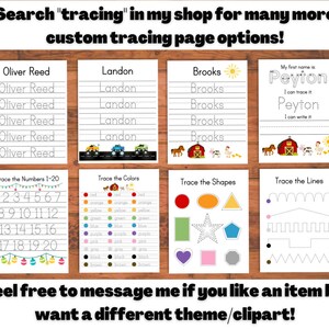 Custom Name Tracing Sheet Handwriting Practice Personalized Name Trace ...