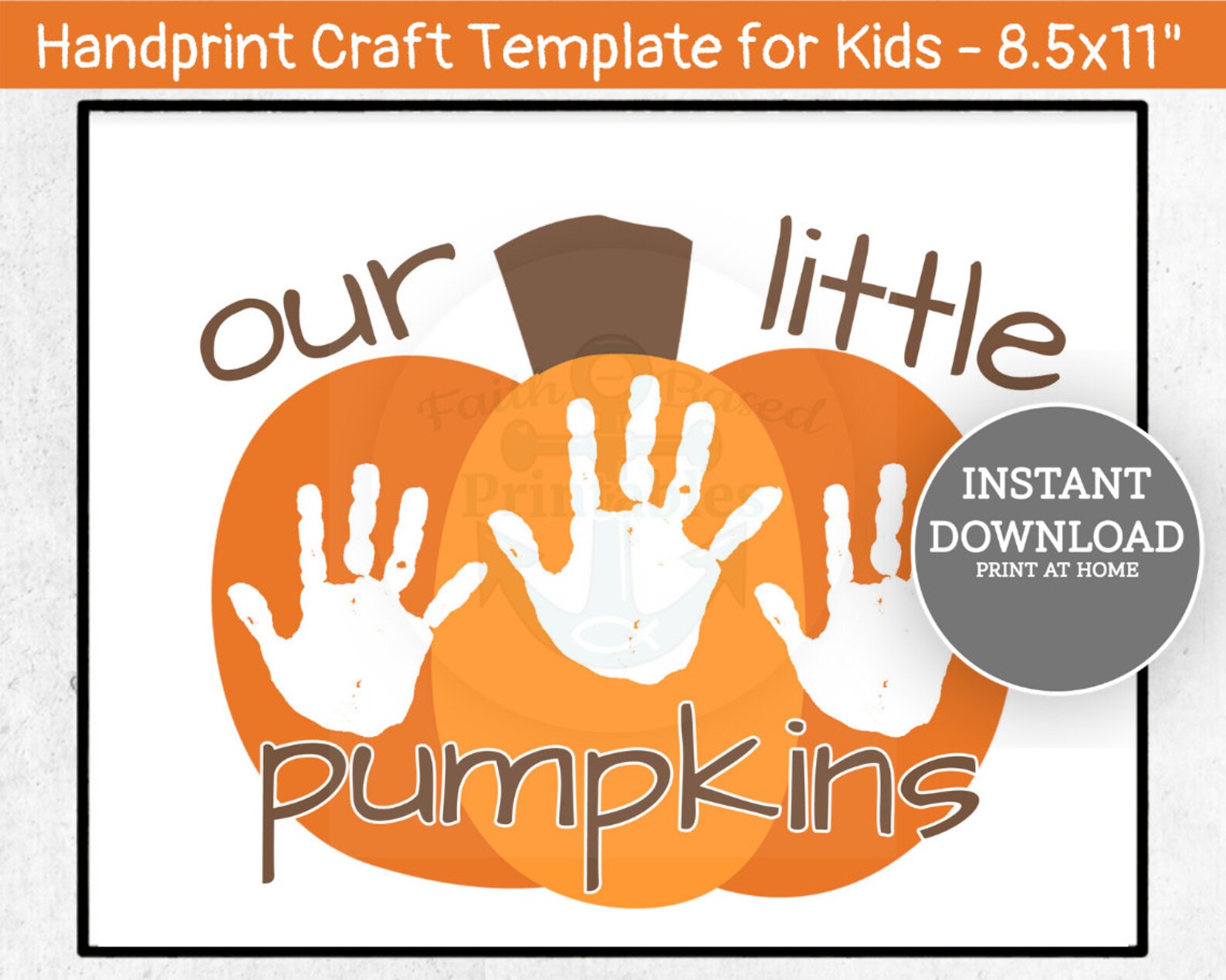 Our Little Pumpkins Handprint Craft for Multiple Children | Etsy