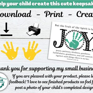 Fruits of the Spirit Handprint Craft | Galatians 5:22-23 | Sunday ...