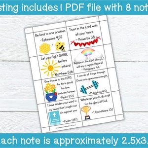 Christian Lunch Box Notes for Kids Lunchbox Notes Bible Verse Note ...