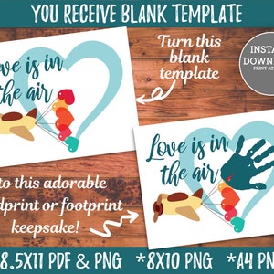 Love is in the Air Valentines Handprint Craft Printable Valentine ...