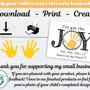 I've Got the Joy Handprint Craft Template Printable Art Joy Down in My ...