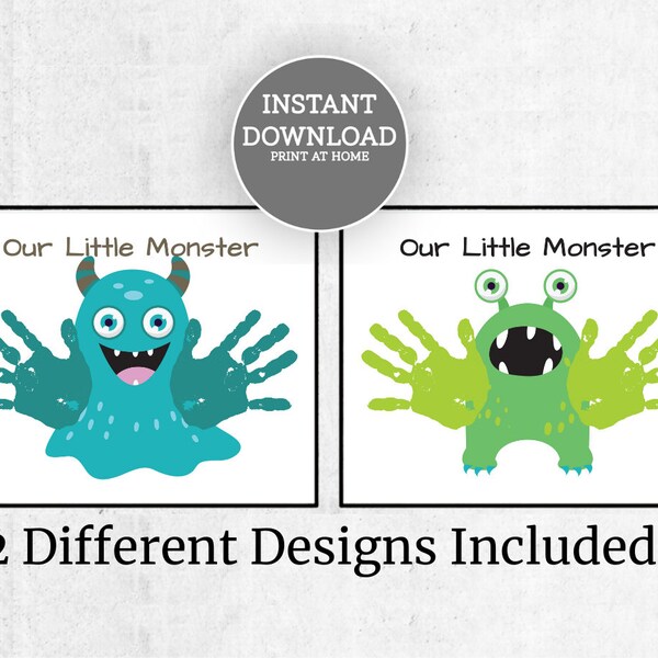 Monster Handprint - Etsy