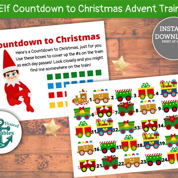 Advent Train Printable - Etsy