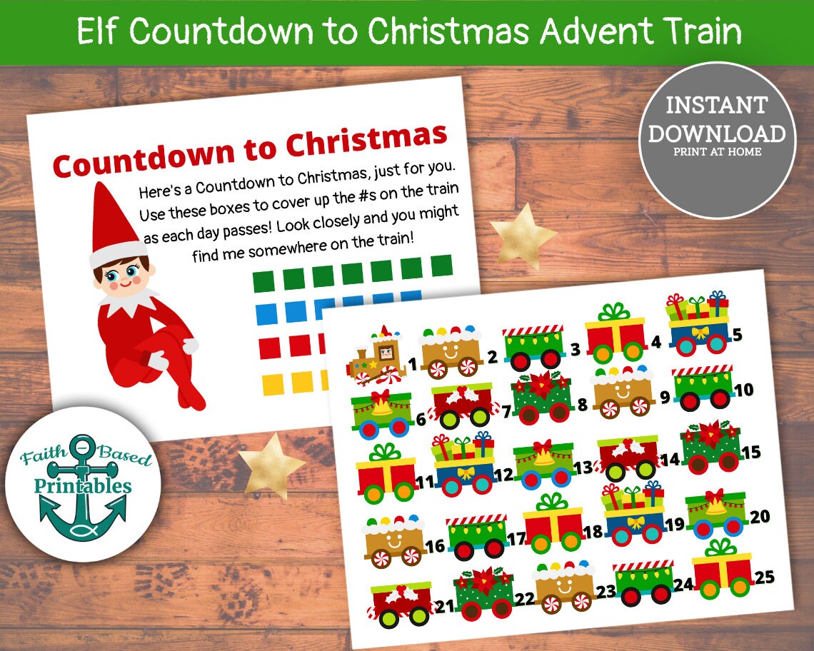 Elf Advent Calendar for Kids 2021 Countdown to Christmas Train - Etsy ...