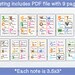 Lunch Box Notes for Kids Printable Lunchbox Note ABC Animal Words ...