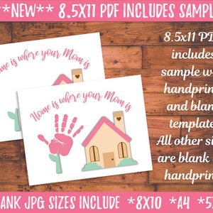 Home is Where Your Mom is Mothers Day Handprint Art Mother's Day ...