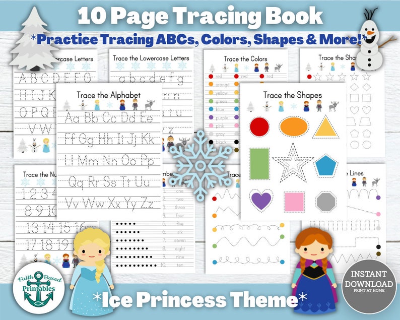 Printable Tracing Worksheets Handwriting Bundle Alphabet - Etsy