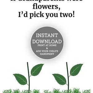 Grandparent's Day Printable Flower DIY | Kids Handprint Craft ...