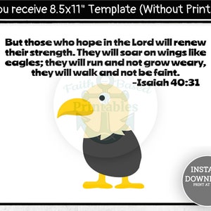 Soar on Wings Like Eagles Bible Verse Handprint Craft, Isaiah 40:31 Art ...
