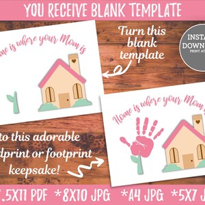 Home is Where Your Mom is Mothers Day Handprint Art Mother's Day ...