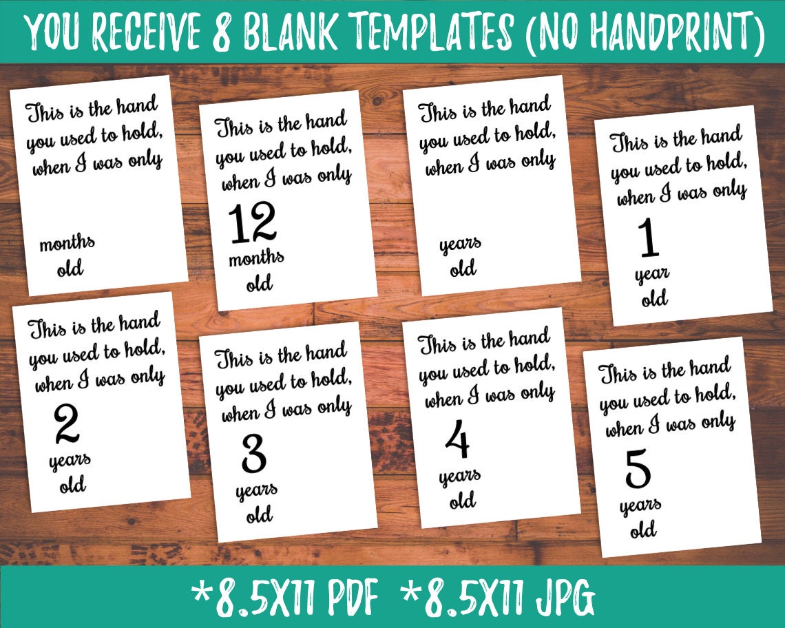 Printable Handprint Keepsake Bundle This is the Hand You Used - Etsy
