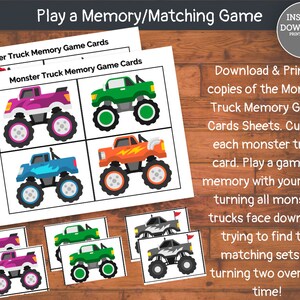 Monster Truck Activity Book Monster Truck Games Preschool Busy Book ...