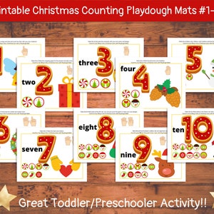 Printable Christmas Play Dough Mats DIY Christmas Activities for Kids ...
