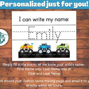 Custom Name Tracing Sheet Handwriting Practice Personalized Name Trace ...