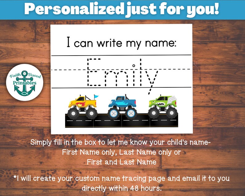 Custom Name Tracing Sheet Handwriting Practice Personalized - Etsy