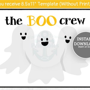The Boo Crew Ghosts Footprint Craft, Halloween Printable, Ghost ...