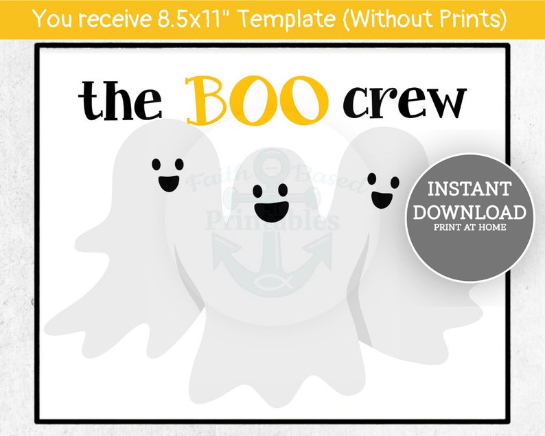 The Boo Crew Ghosts Footprint Craft Halloween Printable - Etsy