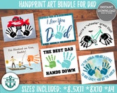 Father's Day Gift Handprint Art Fathers Day Craft for Kids - Etsy