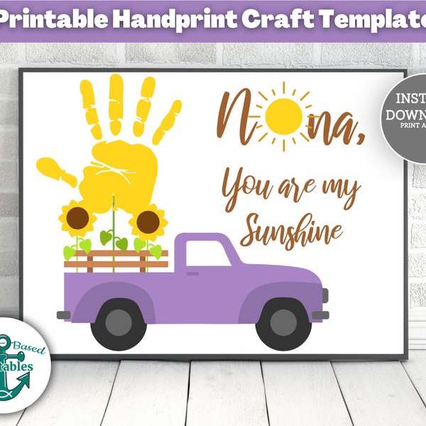 Handprint Art for Grandparents - Etsy