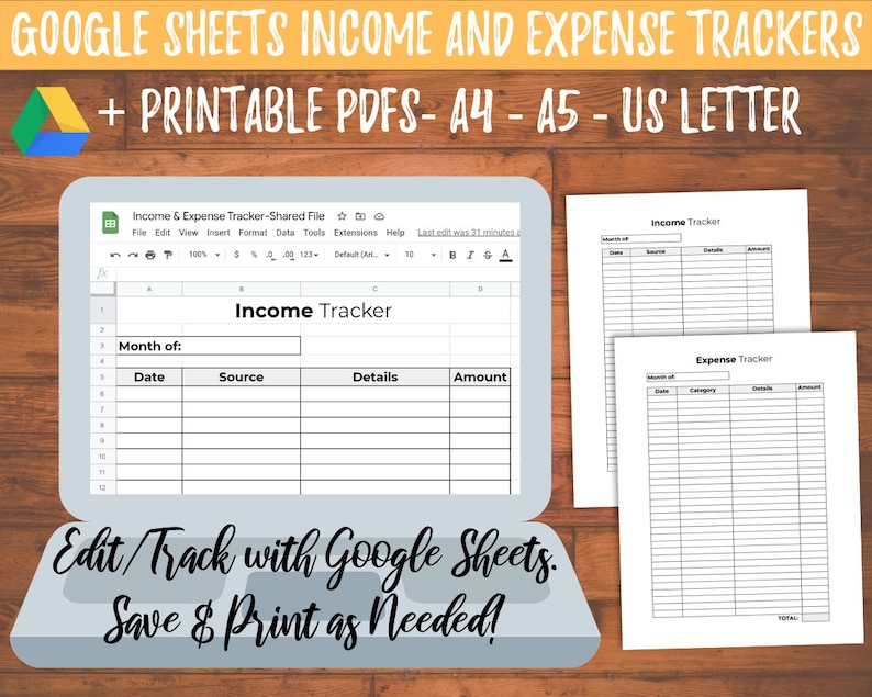 Editable Income and Expense Tracker Template Small Business | Etsy