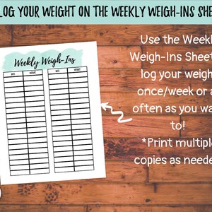 Weight Loss Journal Printable | Fitness Tracker | Health Planner Teal ...